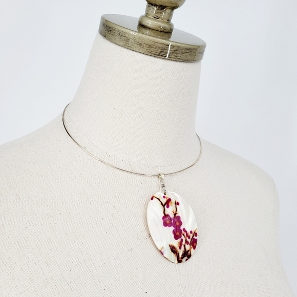 Vintage | Jewelry | Vintage Necklace Abalone Shell Japanese Cherry ...